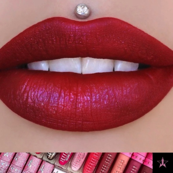 Jeffree Star | Makeup | Jeffree Star Rich Blood Velour Liquid Lipstick Nibruby Red W Glitter ...